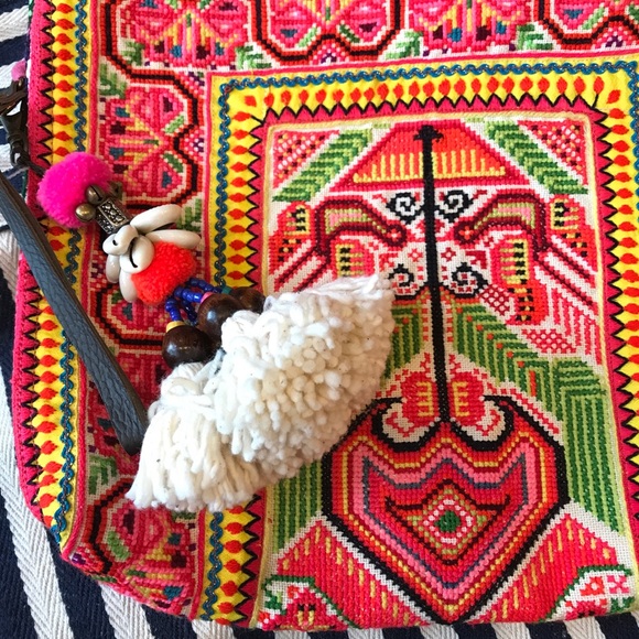 Jadetribe | Bags | Nwt Jadetribe Eliz Pom Clutch | Poshmark